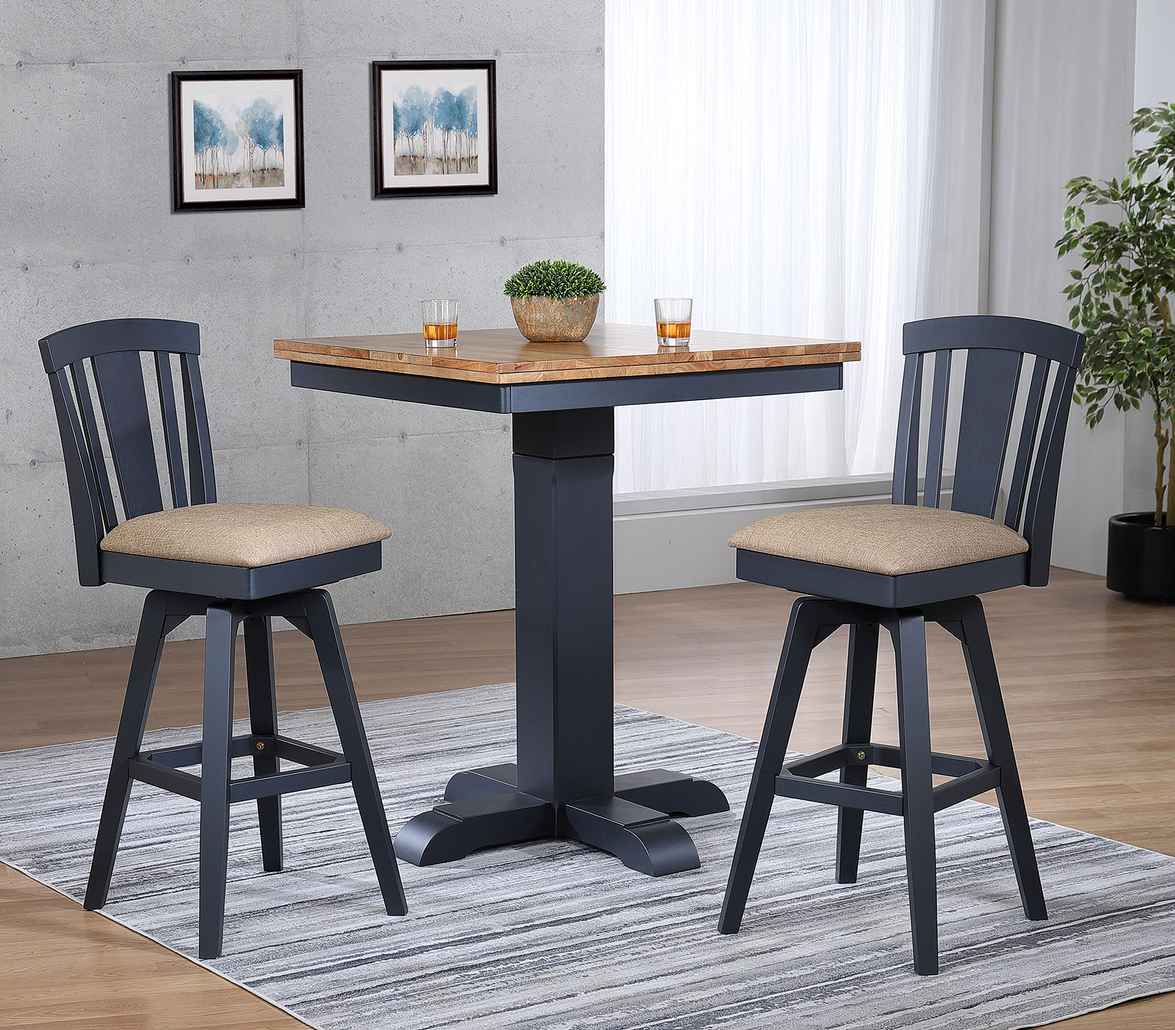 Autumn Winds Pub Set W/ Barstools ECI Furniture | Furniture Cart