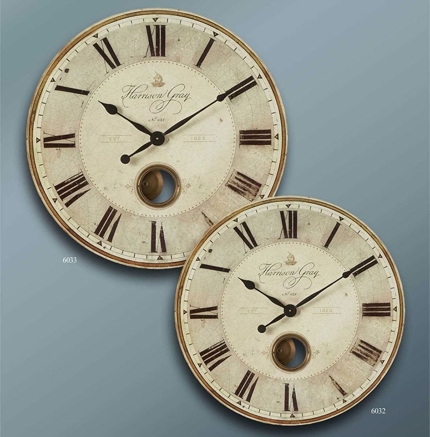 Harrison Gray 30 Inch Clock Uttermost | Furniture Cart