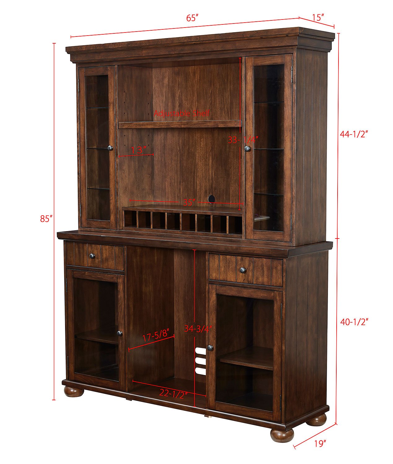 Merion Back Bar W/ Hutch ECI Furniture | Furniture Cart