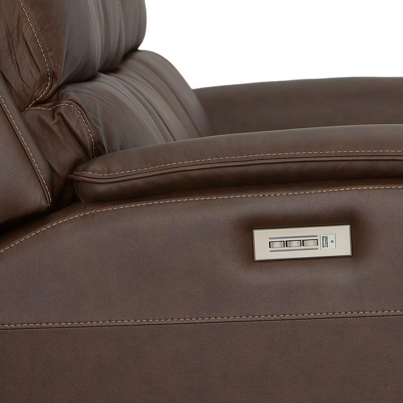 Henry Power Reclining Sofa (Dark Brown) Flexsteel, 3 Reviews ...
