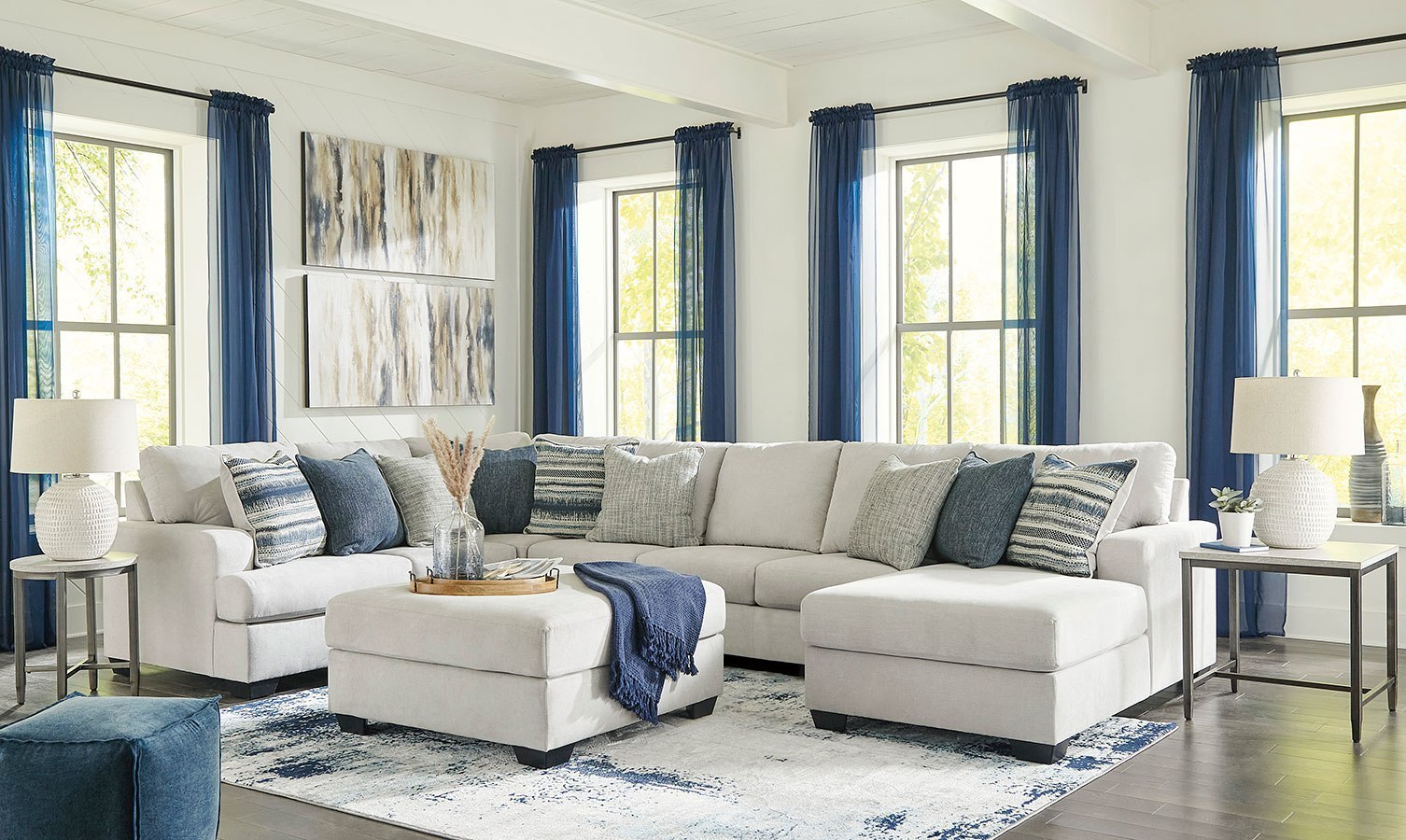 Lowder Stone Modular Sectional Set BenchCraft | Furniture Cart