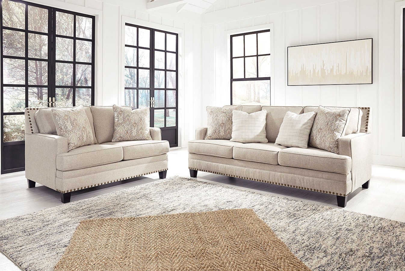 Claredon Linen Living Room Set BenchCraft, 1 Reviews | Furniture Cart