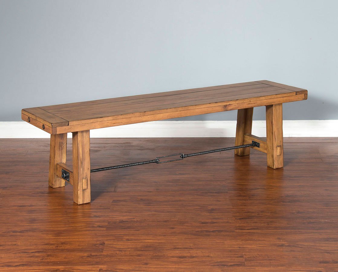 Sierra Wood Seat Bench Sunny Designs | Furniture Cart