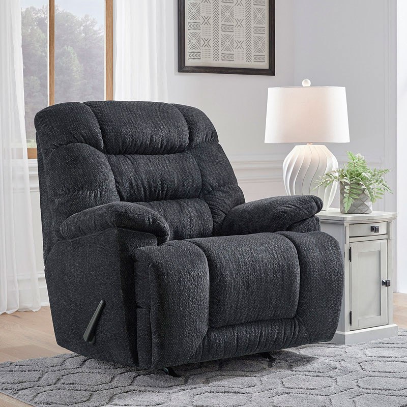 Bridgtrail Charcoal Rocker Recliner Signature Design | Furniture Cart