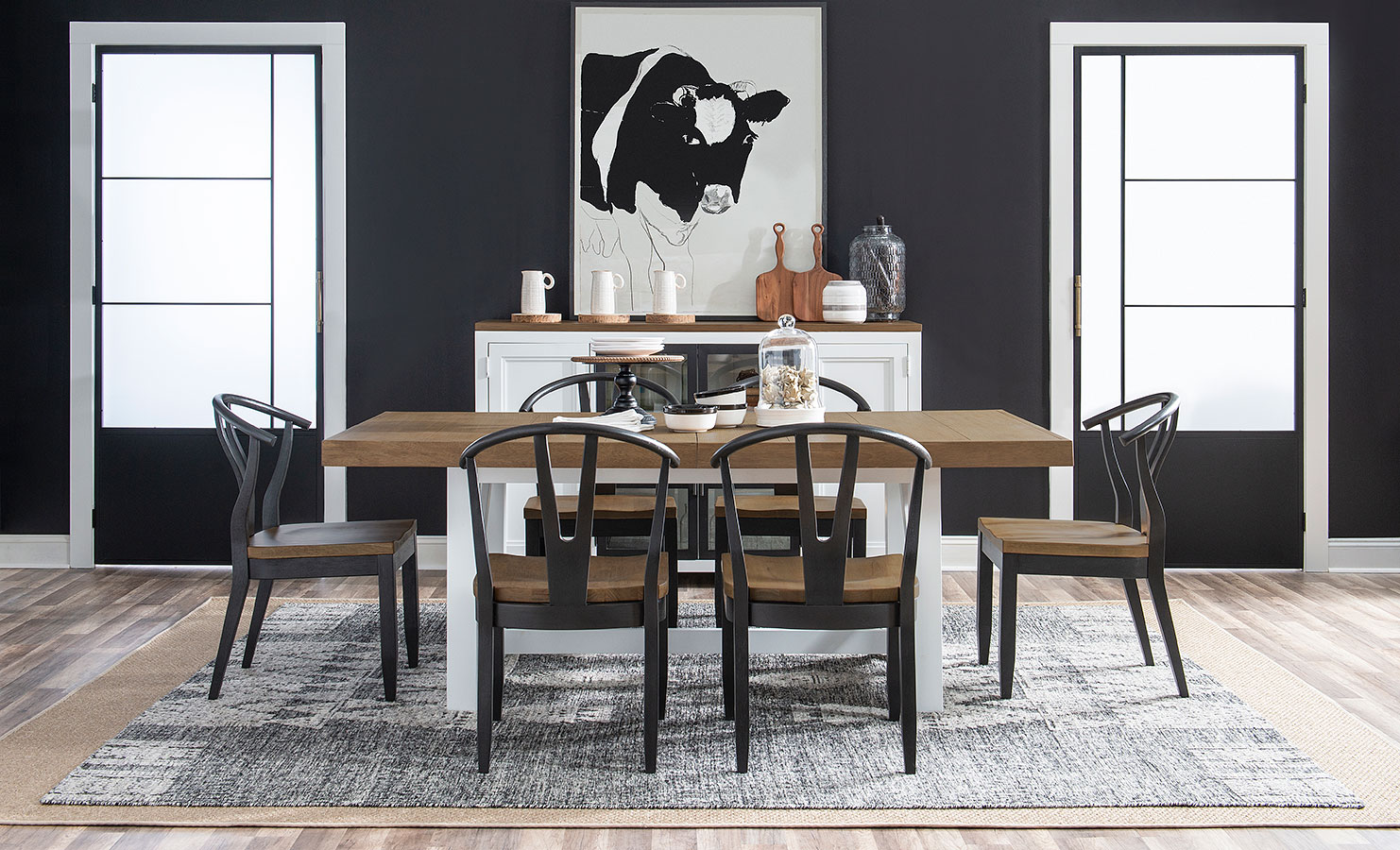 Beckett Dining Room Set W/ Black Chairs Legacy Classic | Furniture Cart