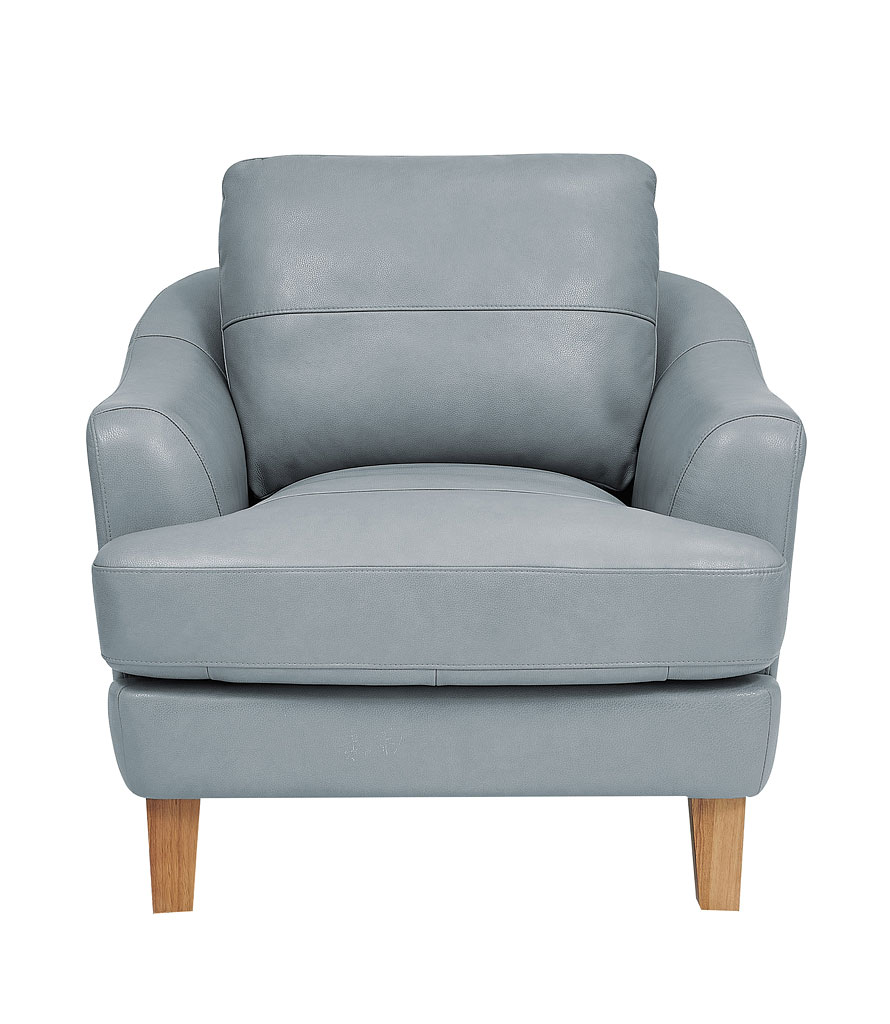 Palmer Living Room Set (Ice) Leather Italia | Furniture Cart
