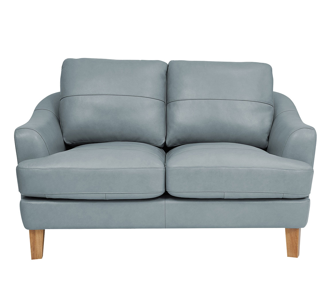 Palmer Living Room Set (Ice) Leather Italia | Furniture Cart