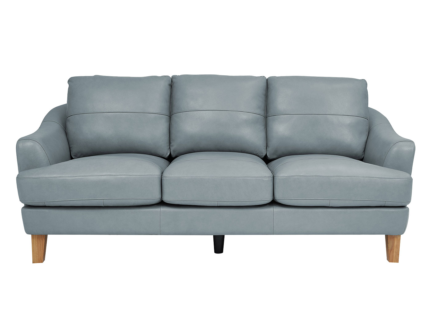 Palmer Living Room Set (Ice) Leather Italia | Furniture Cart