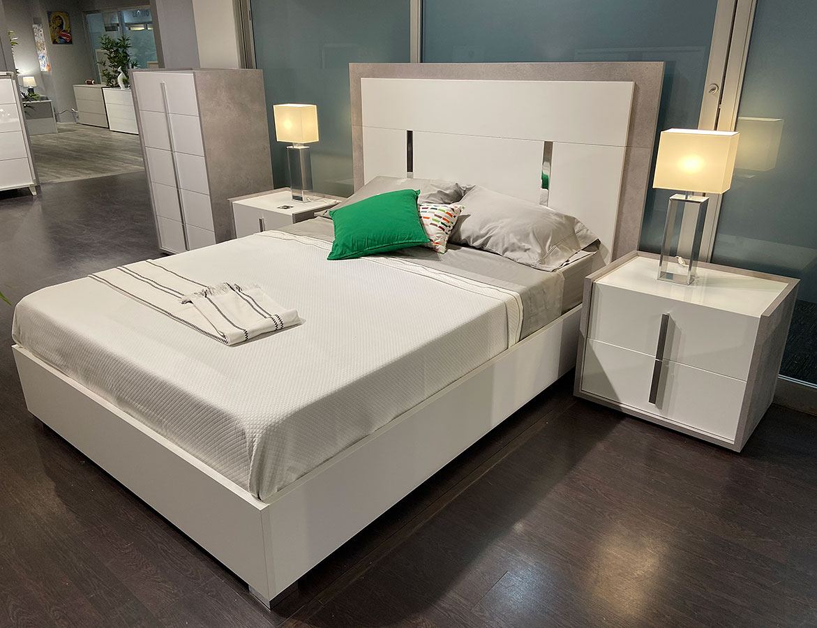 Ada Premium Bedroom Set (Cemento/Bianco Opac) JM Furniture | Furniture Cart