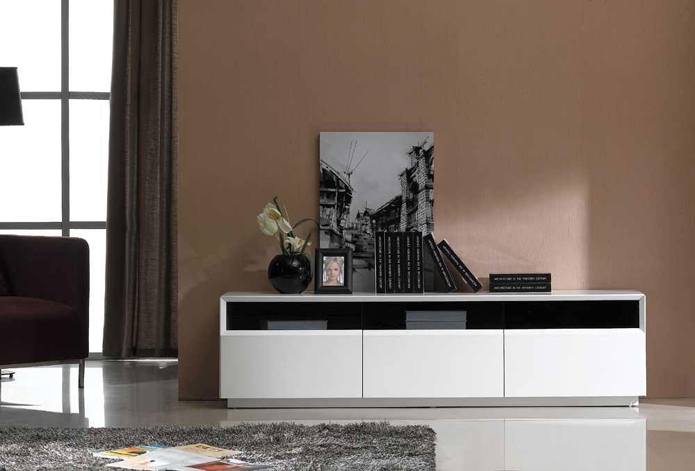 White gloss tv unit and coffee table store
