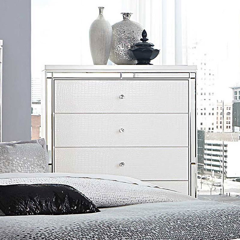 Alonza Panel Bedroom Set w LED Lighting