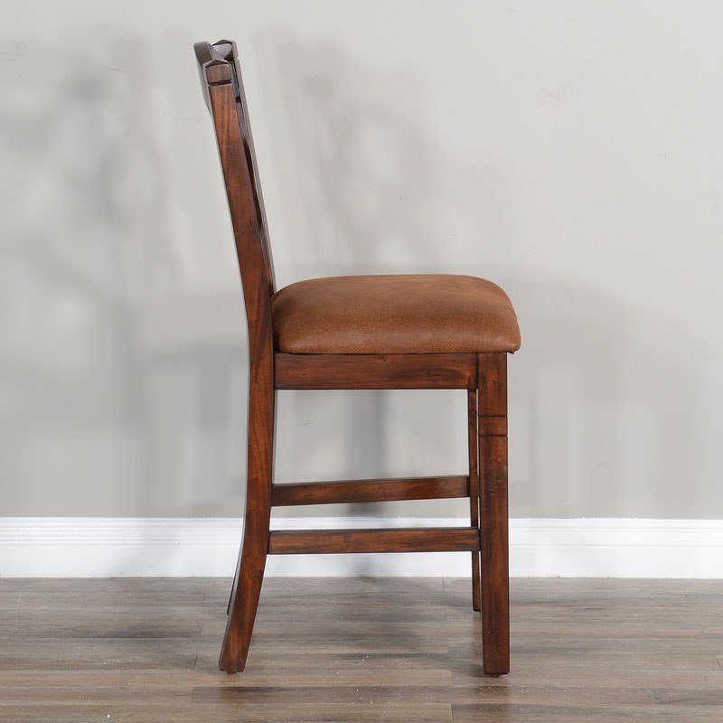 Santa Fe Adjustable Height Dining Set W/ Crossback Barstools Sunny ...