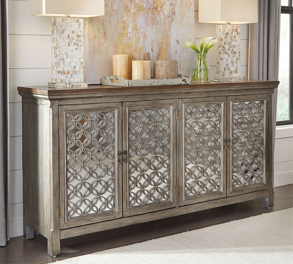 Tracy 4-Door Accent Cabinet Liberty Furniture | Furniture Cart
