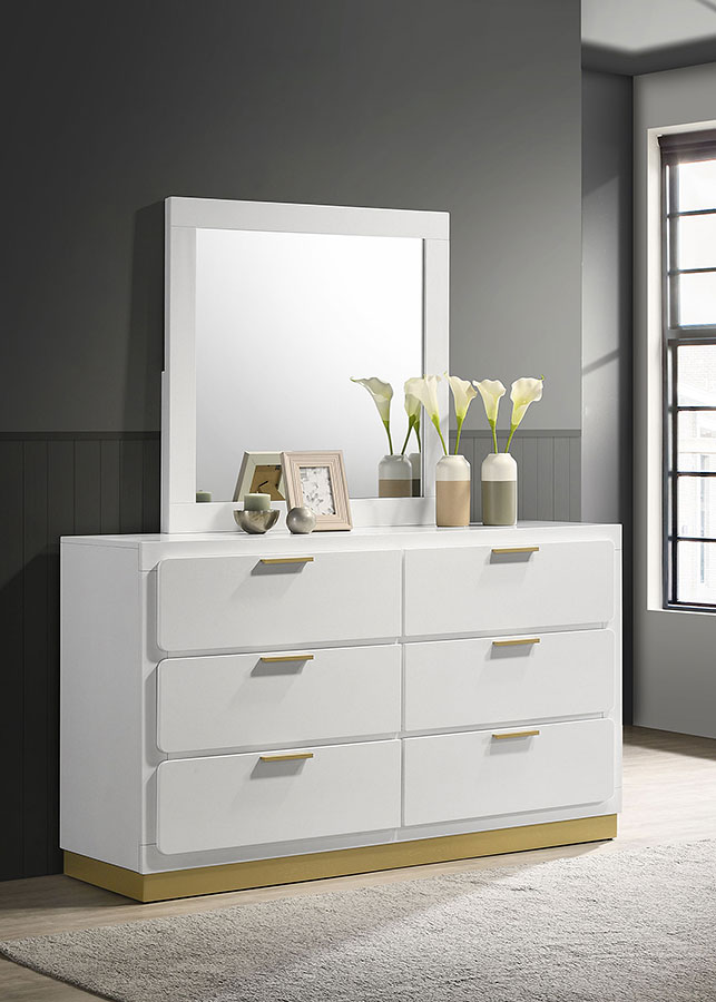 Caraway Panel Bedroom Set (White) Coaster Furniture | Furniture Cart