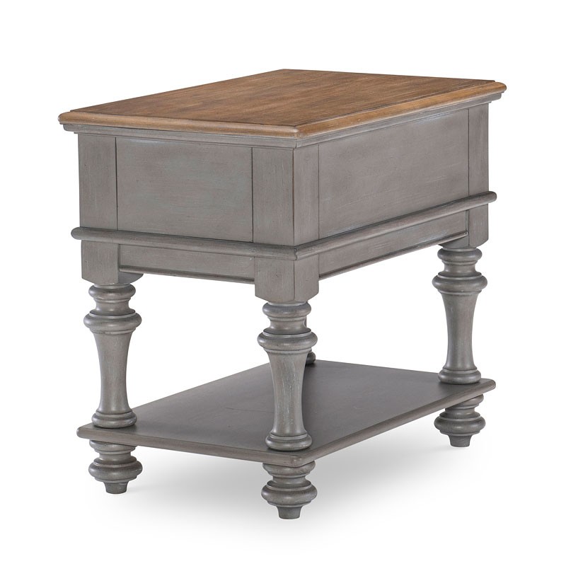 Kingston Chairside Table (Tweed Gray) Legacy Classic | Furniture Cart