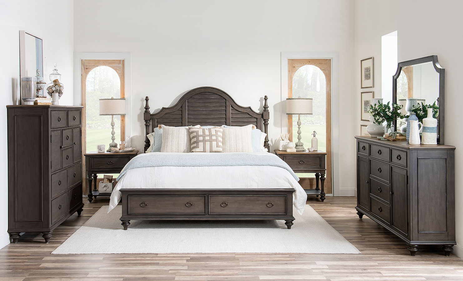 Kingston Storage Bedroom Set (Dark Sable) Legacy Classic | Furniture Cart