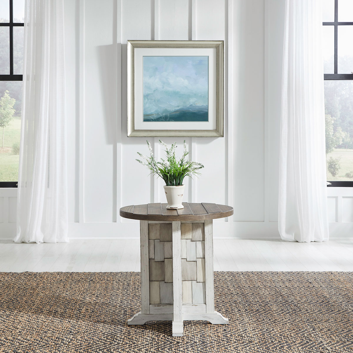 River Place Round Chairside Table Liberty Furniture | Furniture Cart