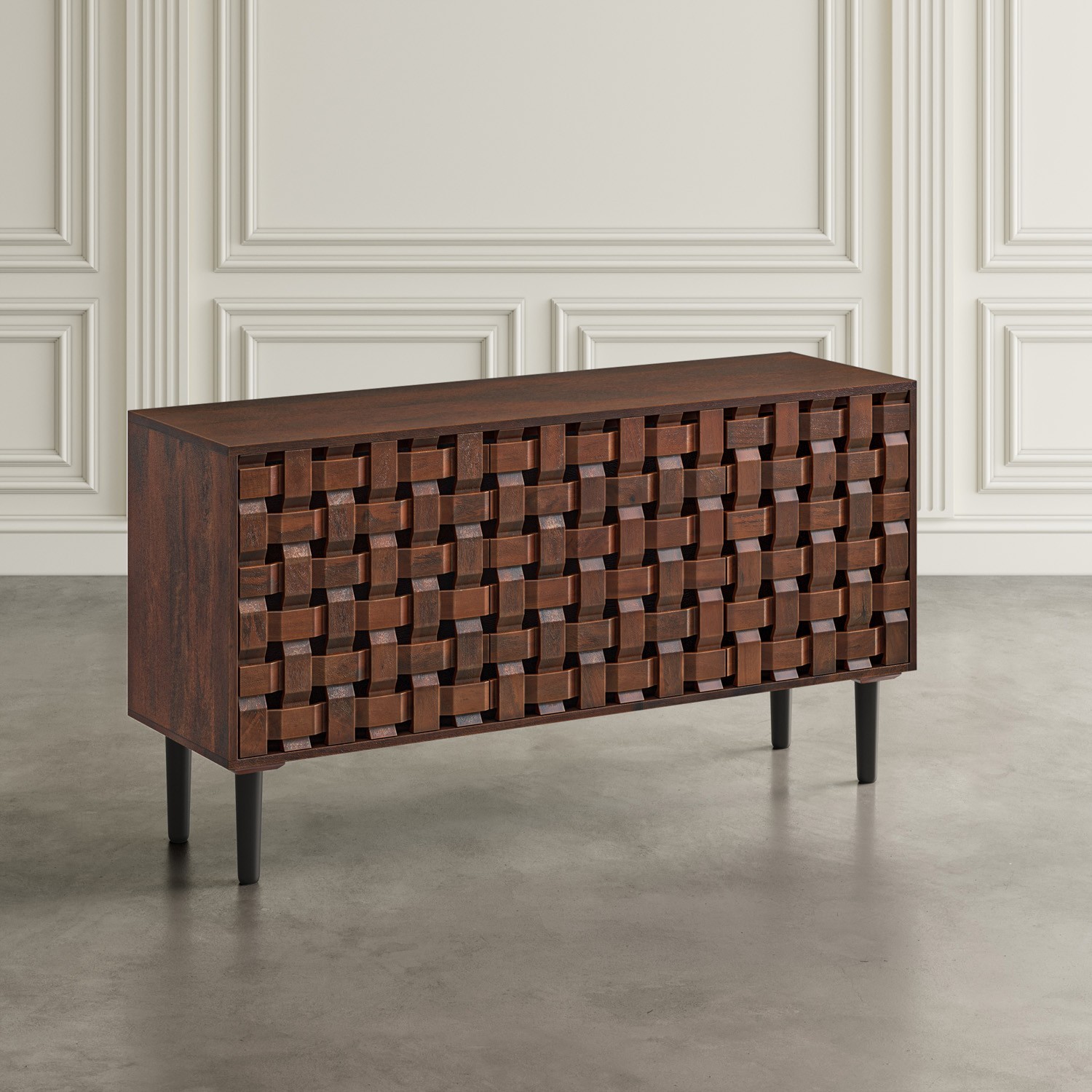 Trent 3 Door Accent Cabinet In Chestnut Jofran Furniture | Furniture Cart