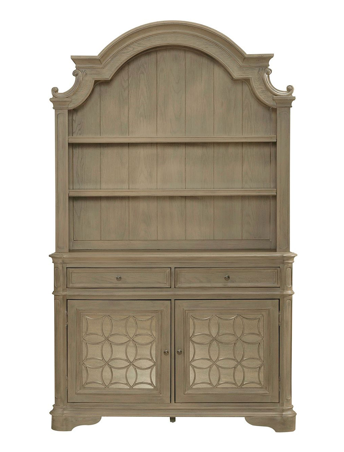 Liberty Furniture Magnolia Manor Hutch Buffet in Weathered Bisque