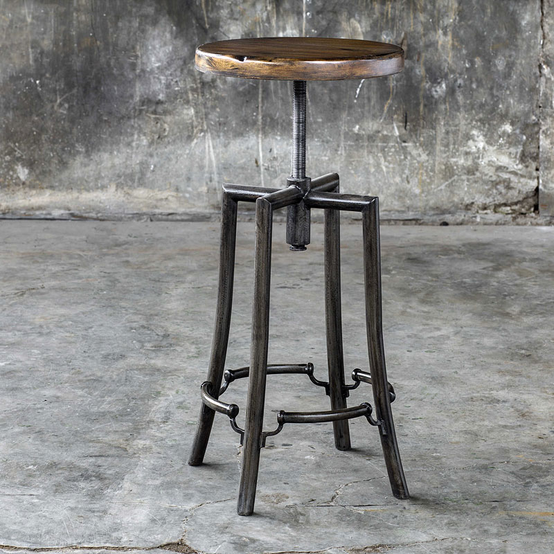 Westlyn Industrial Bar Stool Uttermost | Furniture Cart