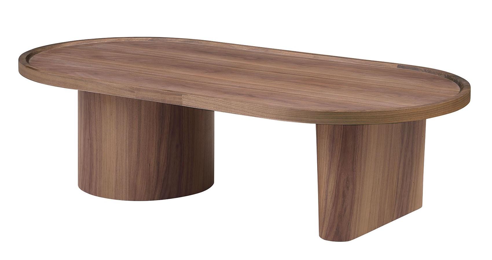 2607 Modern All-Wood Oval Top Cocktail Table Chintaly Imports ...