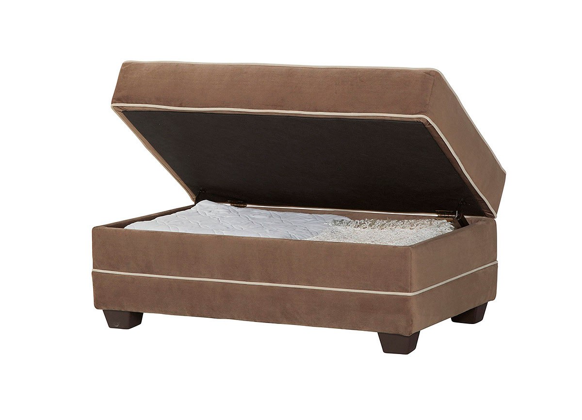 2675 Series Bing Antler Storage Ottoman Hughes Furniture | Furniture Cart