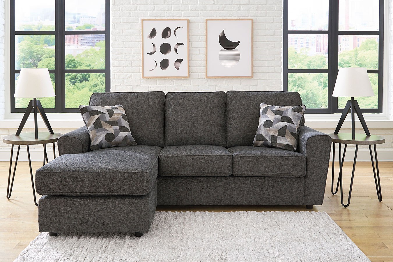 Cascilla Slate Sofa Chaise Signature Design | Furniture Cart