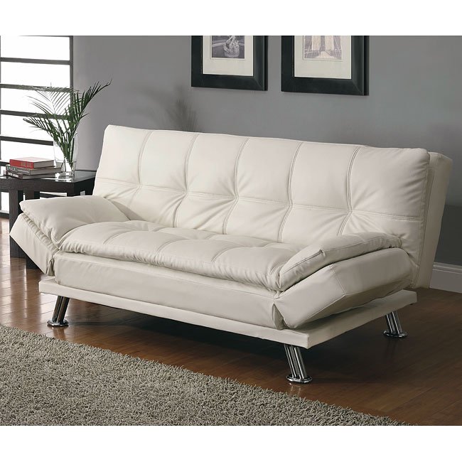 Contemporary Sofa Bed Set (White) Coaster Furniture | Furniture Cart