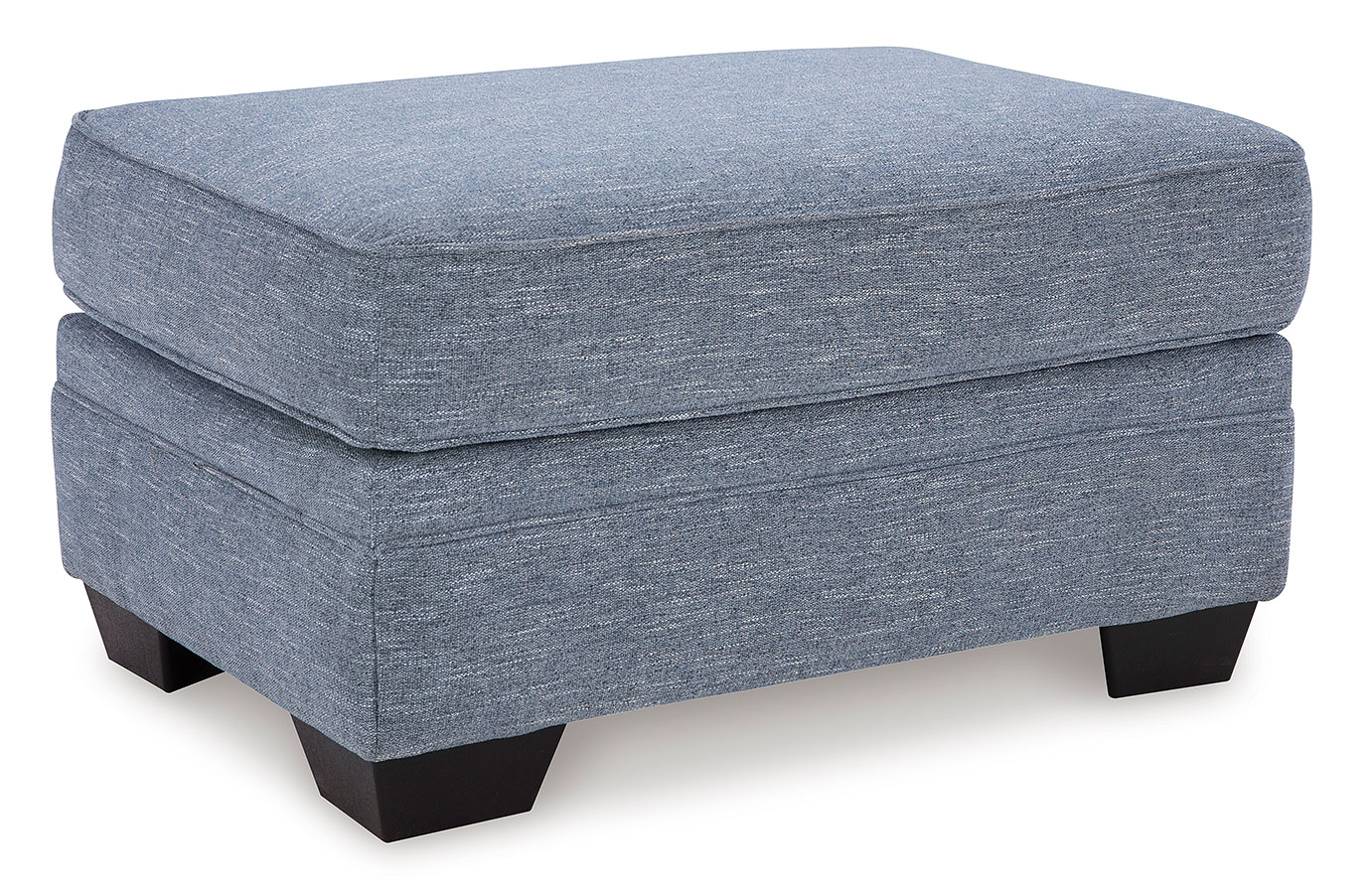 Carissa Manor Denim Ottoman