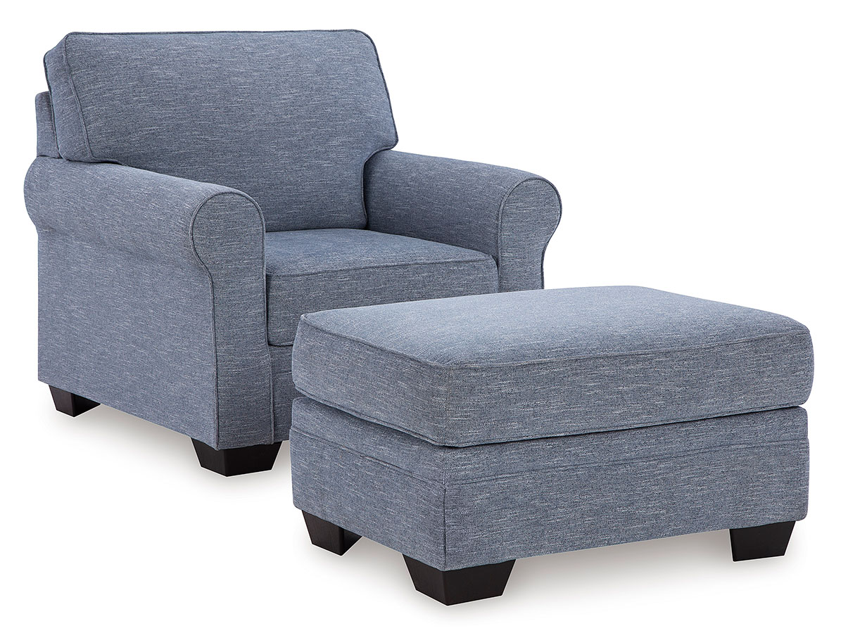 Carissa Manor Denim Living Room Set BenchCraft | Furniture Cart