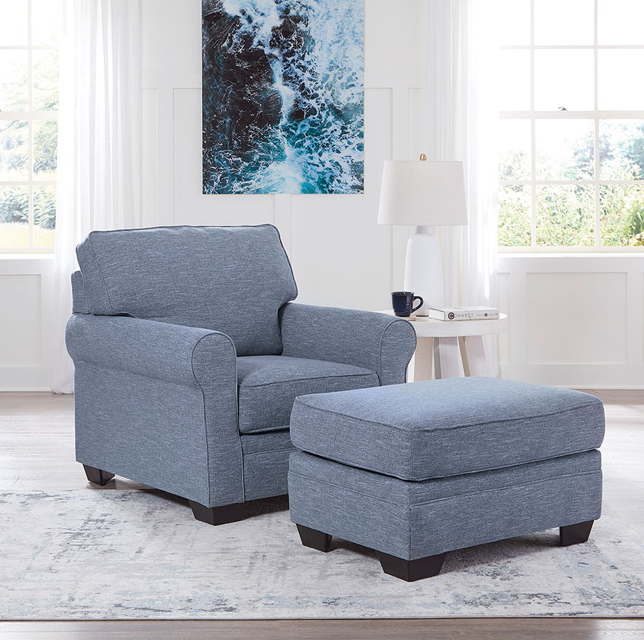 Carissa Manor Denim Living Room Set BenchCraft | Furniture Cart