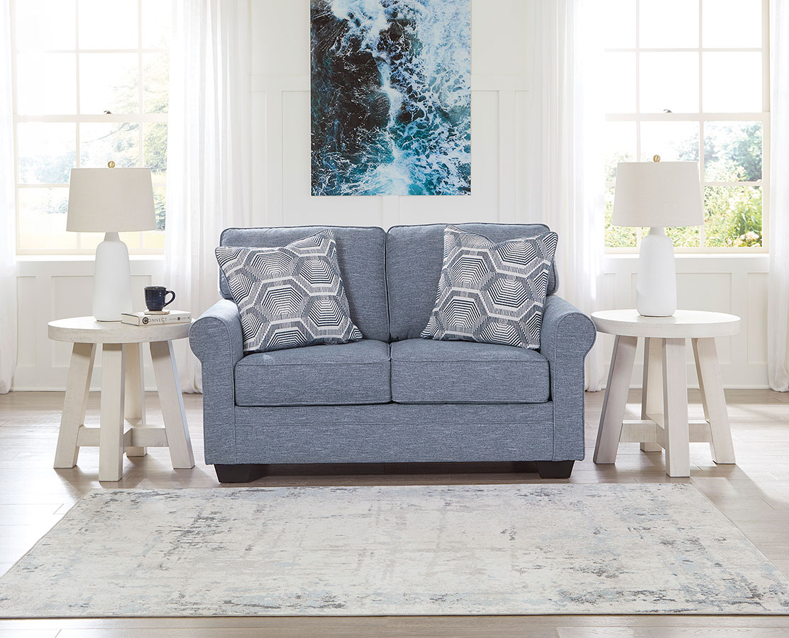 Carissa Manor Denim Living Room Set BenchCraft | Furniture Cart