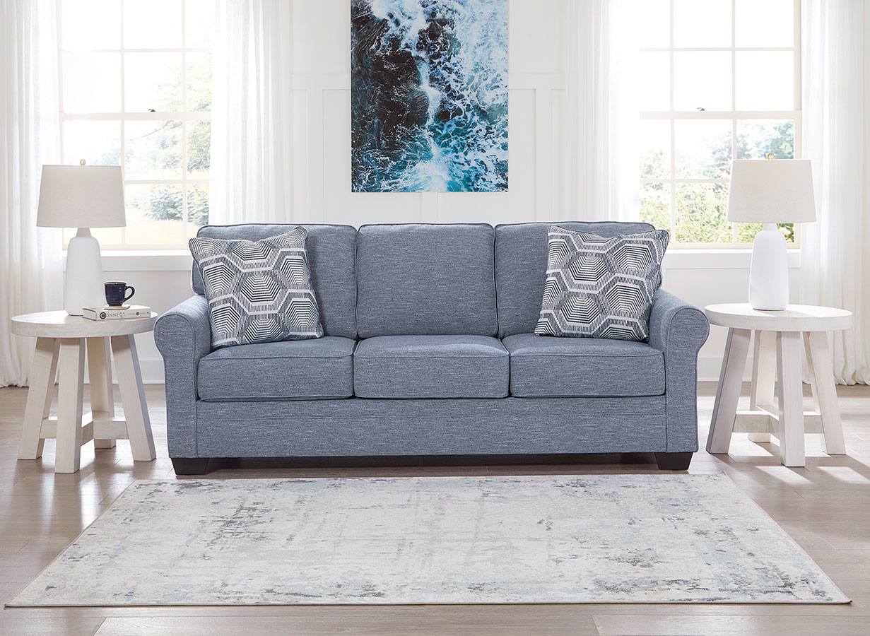 Carissa Manor Denim Living Room Set BenchCraft | Furniture Cart