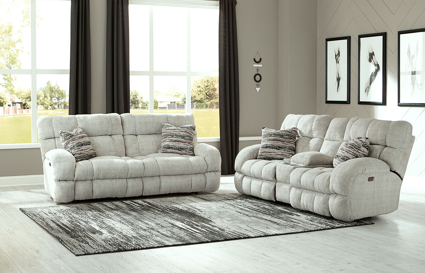Ashland Lay Flat Reclining Living Room Set Buff