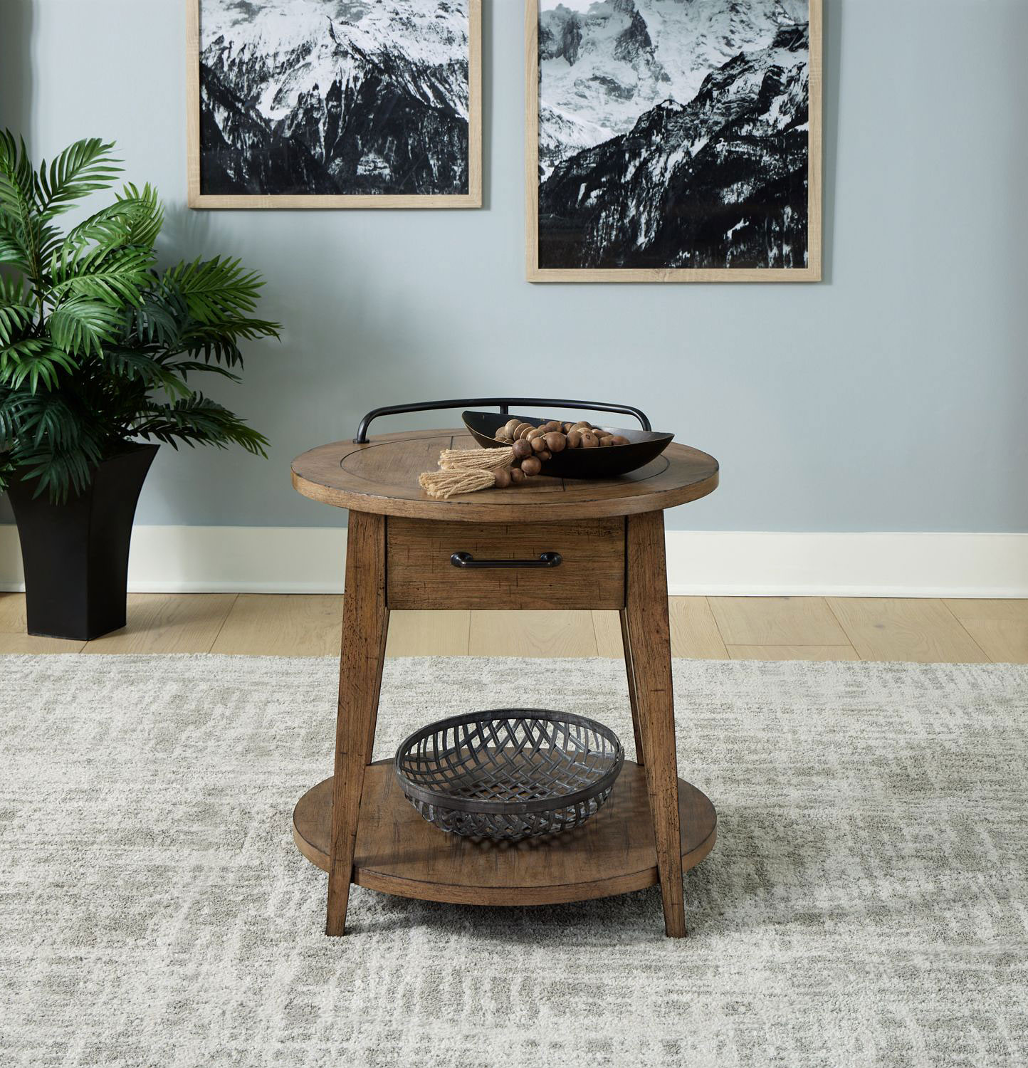 Pinebrook Ridge Round End Table Liberty Furniture | Furniture Cart