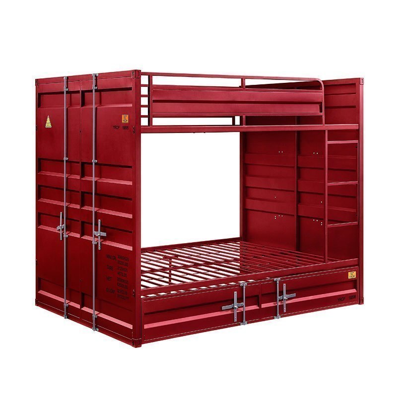 Cargo Youth Bunk Bed Red Acme Furniture Furniture Cart