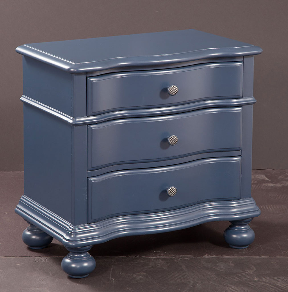 Rodanthe Three Drawer Nightstand (Shipyard Blue) American Woodcrafters ...