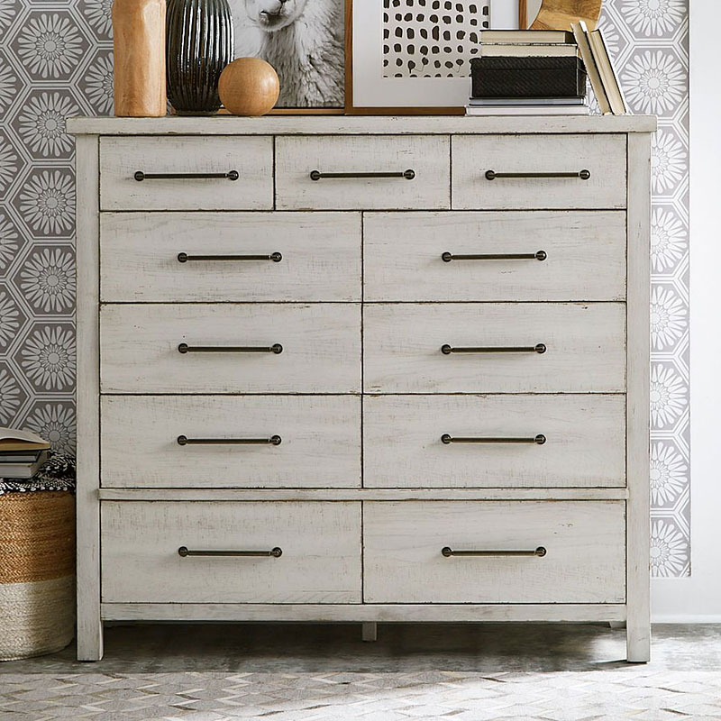 Modern Farmhouse Drawer Chesser (Flea Market White) Liberty Furniture ...