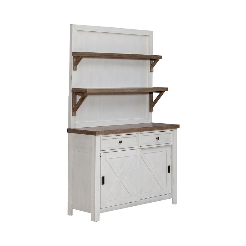 Amberly Oaks Buffet W/ Hutch Liberty Furniture | Furniture Cart