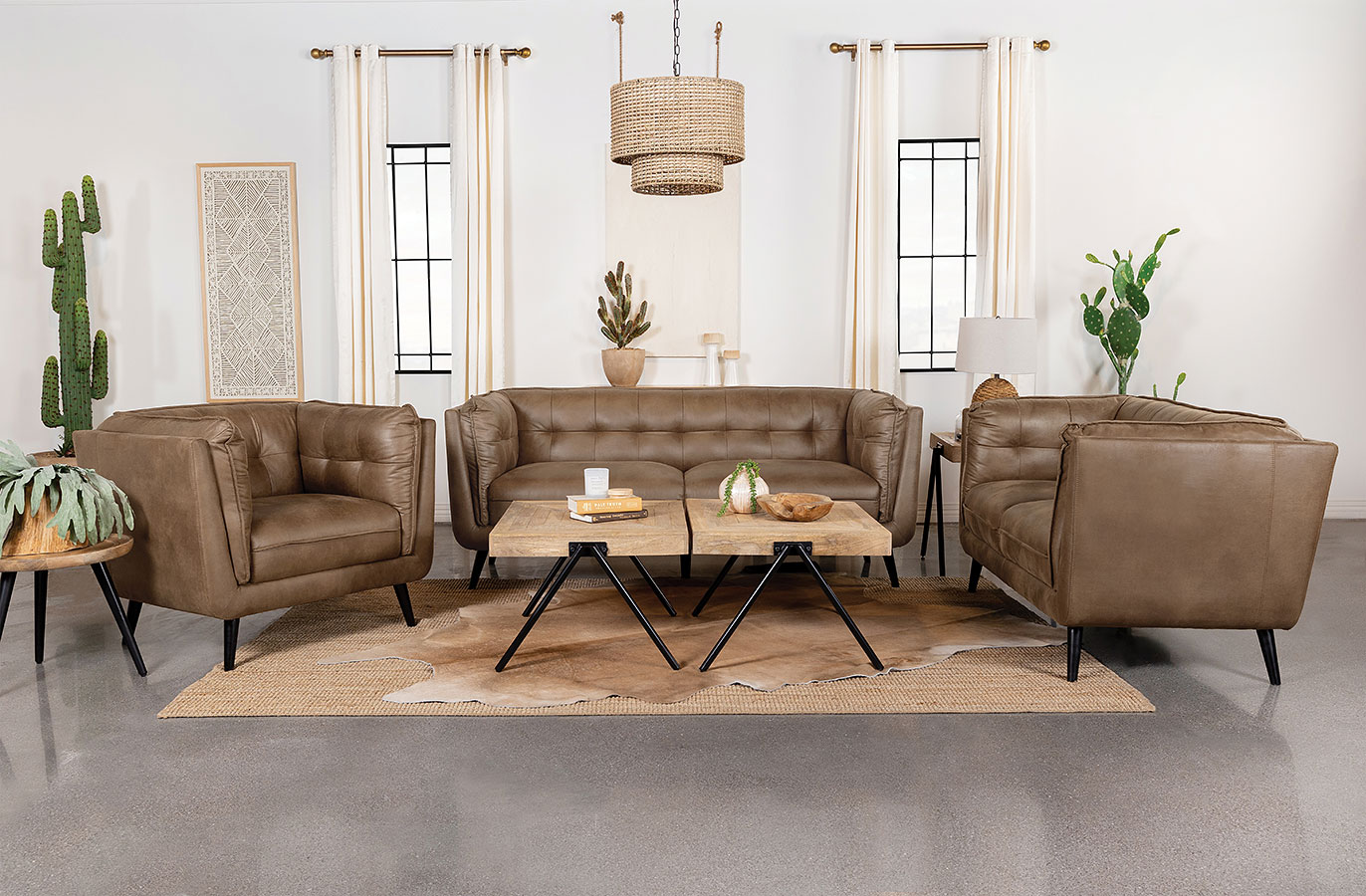 Thatcher Living Room Set Coaster Furniture | Furniture Cart