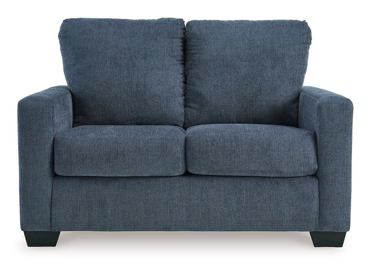Rannis Navy Twin Sofa Sleeper Signature Design | Furniture Cart