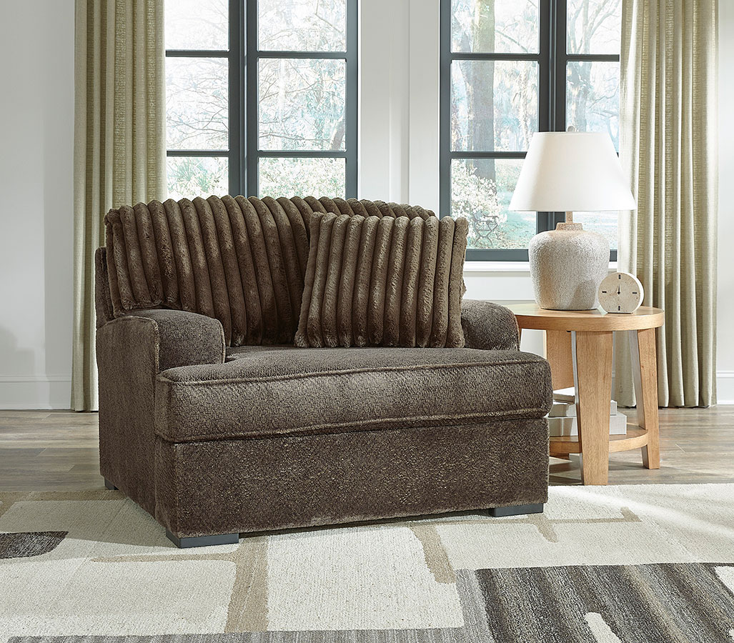 Aylesworth Chocolate Living Room Set BenchCraft | Furniture Cart