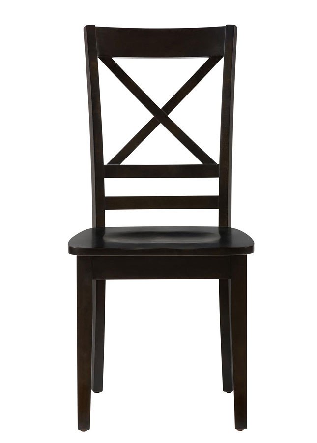 Simplicity Rectangular Dining Set W/ X Back Chairs (Espresso) Jofran ...