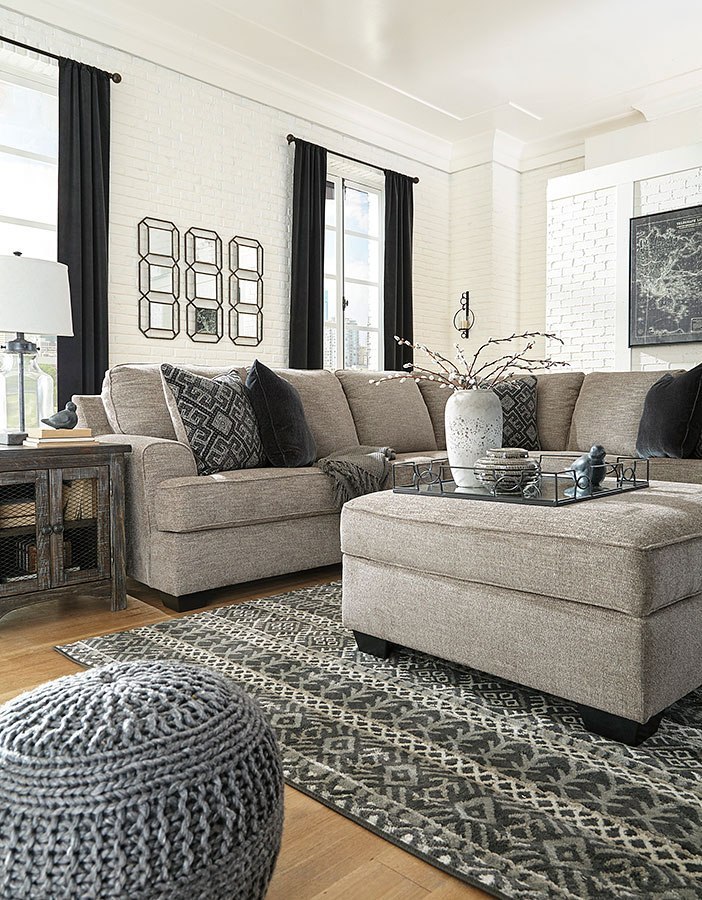 Bovarian Stone Modular Sectional Set Signature Design | Furniture Cart
