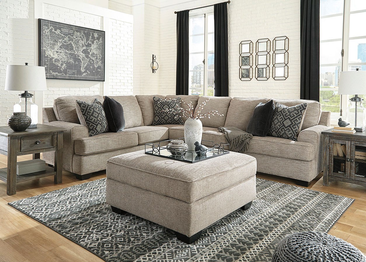 Bovarian Stone Modular Sectional Set Signature Design | Furniture Cart