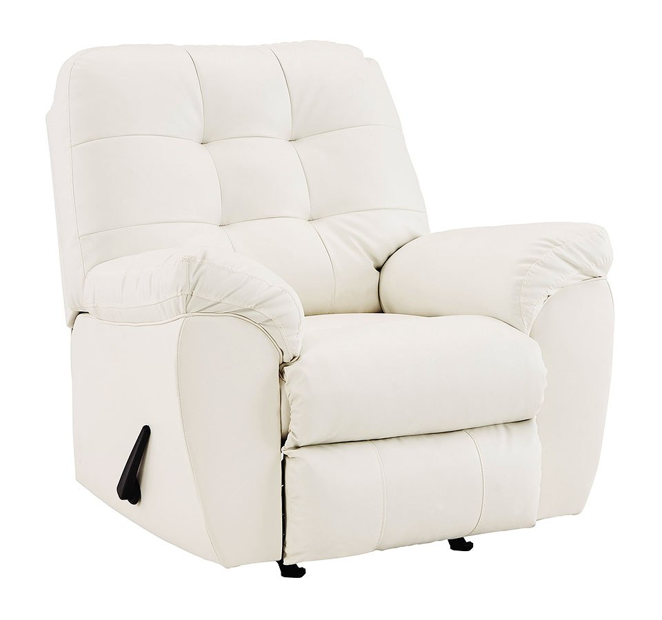 Donlen White Rocker Recliner Signature Design Furniture Cart
