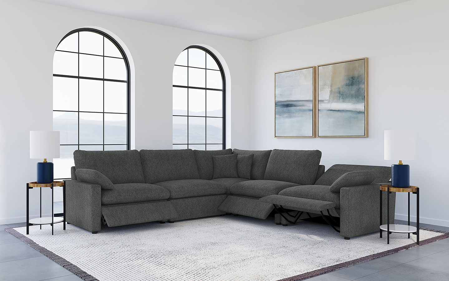 Collins Modular Power Reclining Sectional (Dark Grey) Coaster Furniture ...