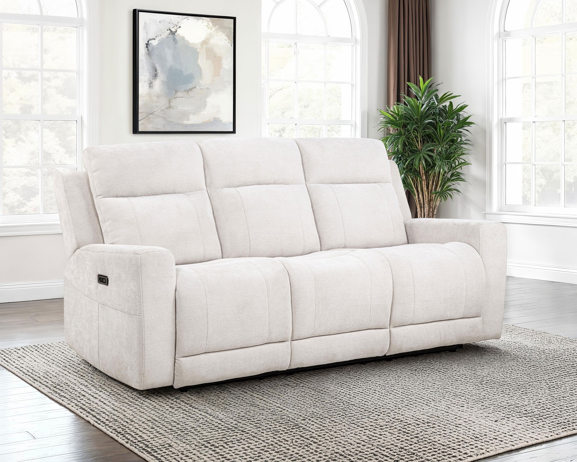 Kennett Ivory Power Reclining Sofa Coaster Furniture | Furniture Cart