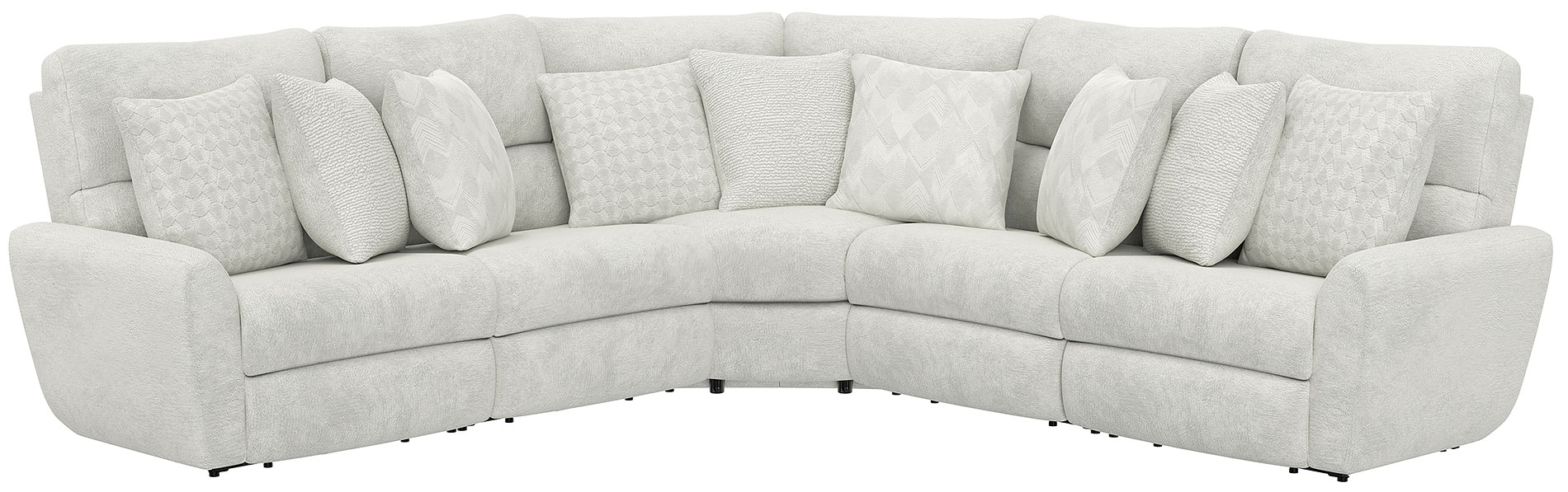 Majesty 3-Piece Power Reclining Sectional (White) Catnapper | Furniture ...