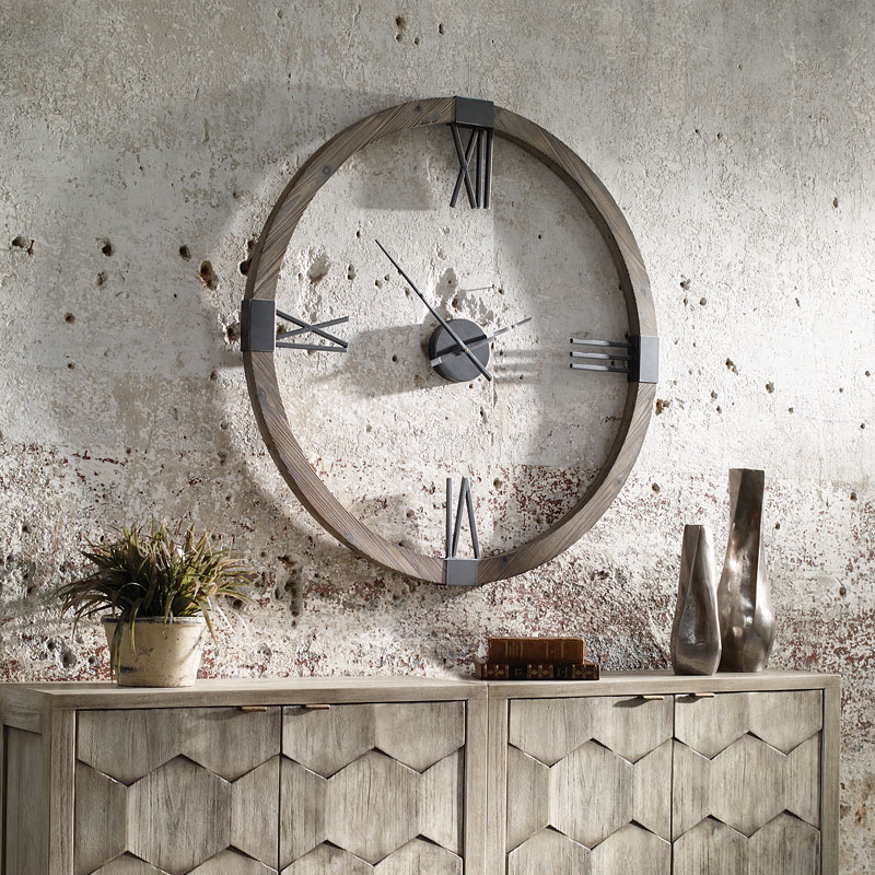 Marcelo Modern Wall Clock Uttermost | Furniture Cart